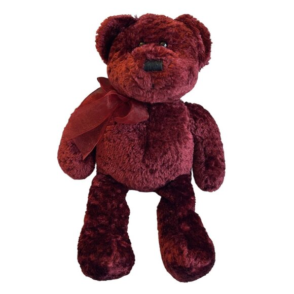 Jerry Elsner Co. | Toys | Vintage Jerry Elsner Co Maroon Plush Bear 1 ...